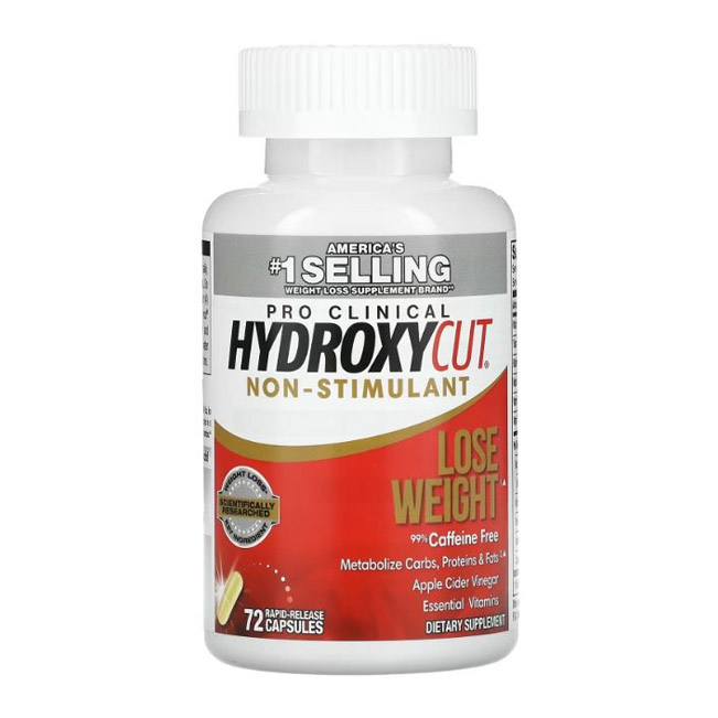 Pro Clinical Hydroxycut Non-Stimulant-36Serv.-72Rapid-Release Capsules ...